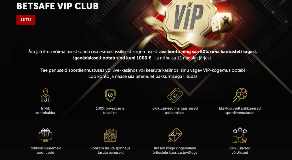 Betsafe kasiino ülevaade » Tasuta spinnid ja boonused » 2026